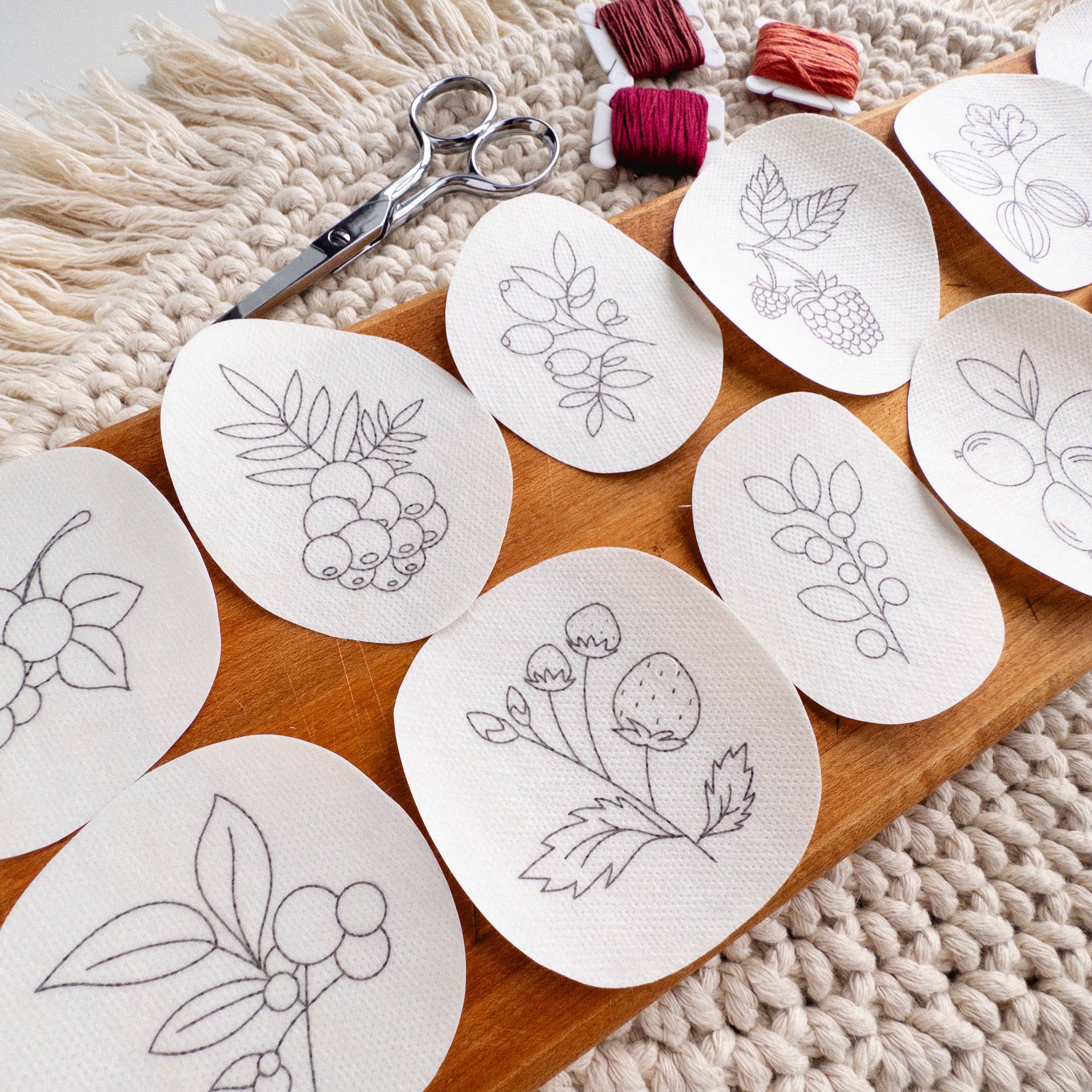 Stick and Stitch Berry Embroidery Patterns – The Net Loft