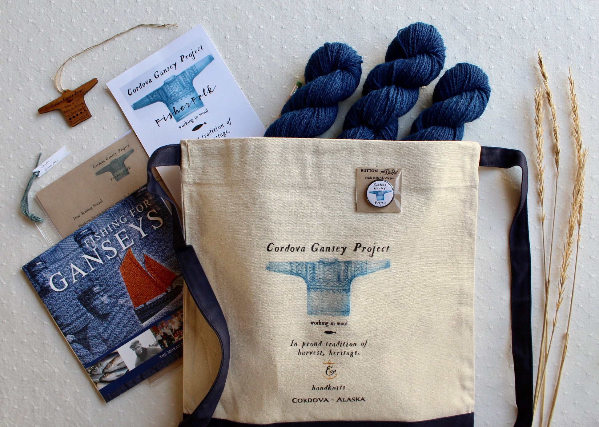 Cordova Gansey Project Knitter Project Complete Pack – The Net Loft